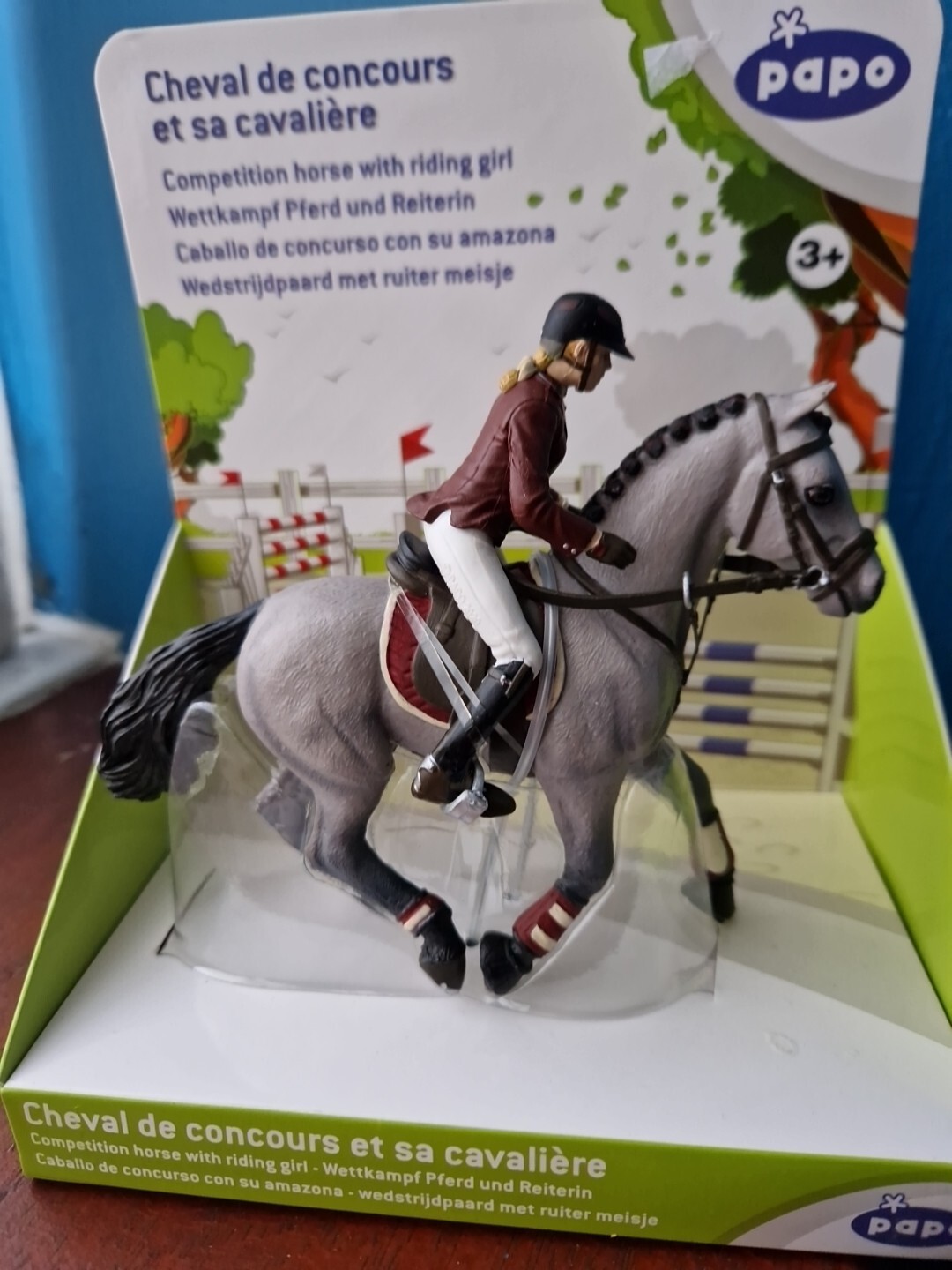 Papo 51563 Competition horse with riding girl with horse toy horses ...