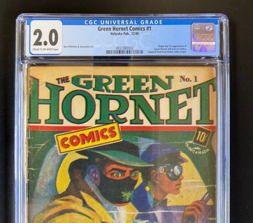 GREEN HORNET COMICS #1 CGC 2.0 - RARE Golden Age - EXCEL Regist - NEW ...