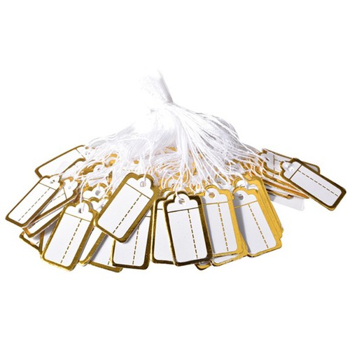 500Pcs Mini Paper Size Labels Price Tags String Tie for Jewelry ...