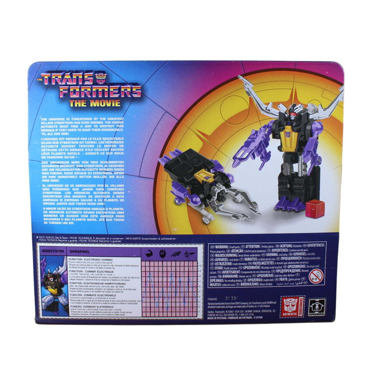Hasbro Transformers the Movie Retro Insecticon Electronic Combat ...