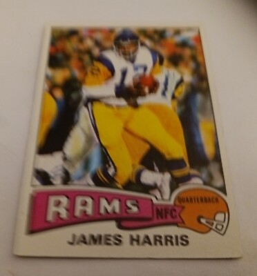 1975 JAMES HARRIS Topps NFL Football ROOKIE Card #338 NM LA Los Angeles ...