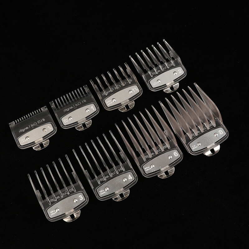 8Pcs Hair Clipper Limit Comb Guide Trimmer Guards Attachment Barber ...
