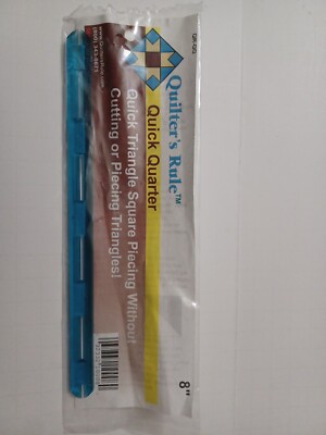 Quick Quarter 8" Quilter's Rule Quick Triangle Square Piecing Sewing ...