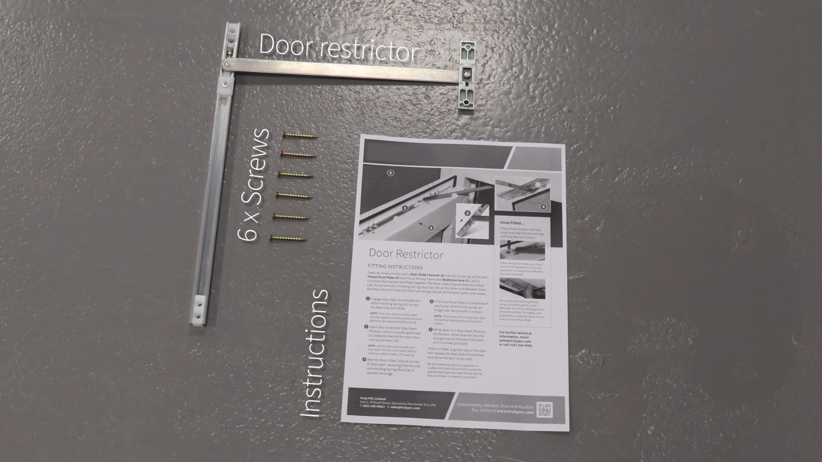 uPVC Door Restrictor Arm 90 & 135 Degree Stainless Steel Stay Open Hold ...