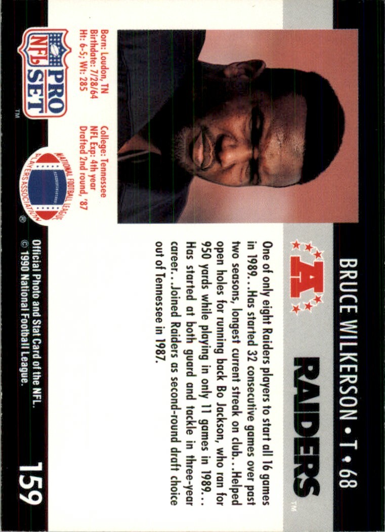 1990 Pro Set Bruce Wilkerson #159 | eBay