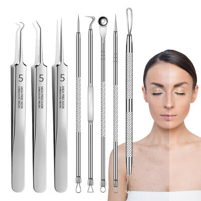 8pcs Comedone Needle Tools Pimples Removing Tool Kit Facial Pore ...
