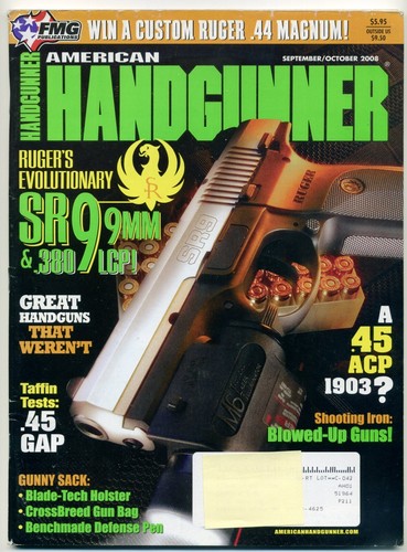 American Handgunner Magazine September/October 2008 Ruger SR9 9mm ...