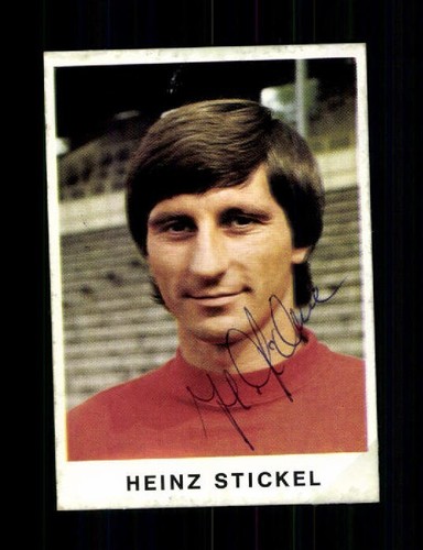 Heinz Stickel 1 FC Kaiserslautern Bergmann Sammelbild 1975-76 Sign+ A ...