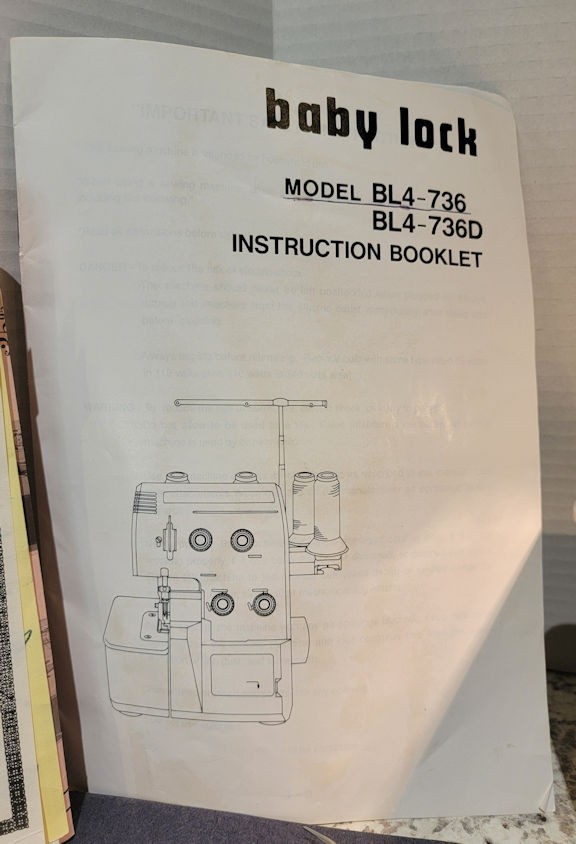 Vintage Baby Lock PRO LINE Serger Sewing Machine Model BL4-736 Works as ...