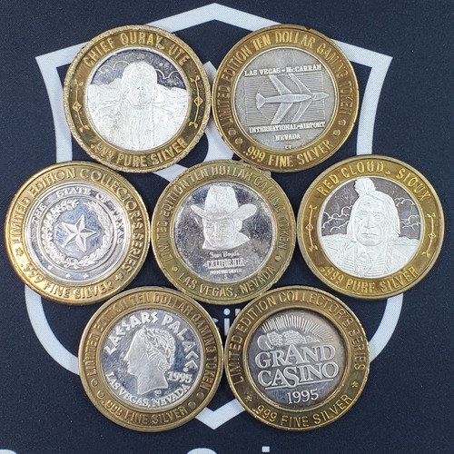 *LIMITED EDITION* Casino Gaming Tokens - 0.6 oz .999 Fine Silver Each ...