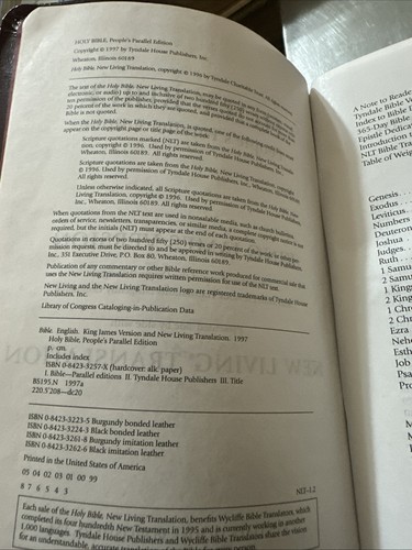 Holy Bible TBN Parallel Edition KJV & NLT Red | eBay