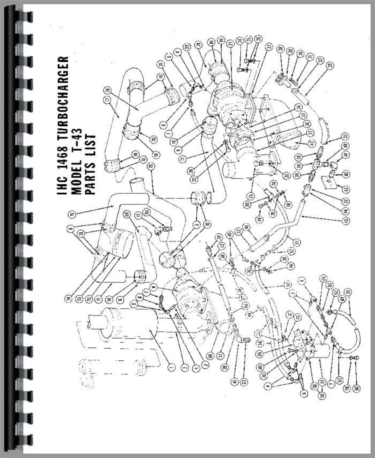 International Farmall 766 966 1468 Tractor M&W Turbo Kit Parts Manual ...
