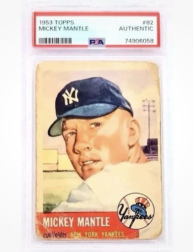 1953 Topps Mickey Mantle. PSA Authentic, Iconic Card. The Goat. | eBay