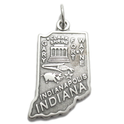 925 Sterling Silver Indiana State Charm | eBay