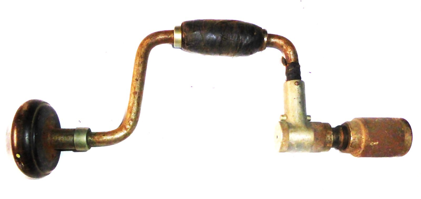 VINTAGE RATCHETING BIT BRACE HAND DRILL WOOD HANDLES | eBay