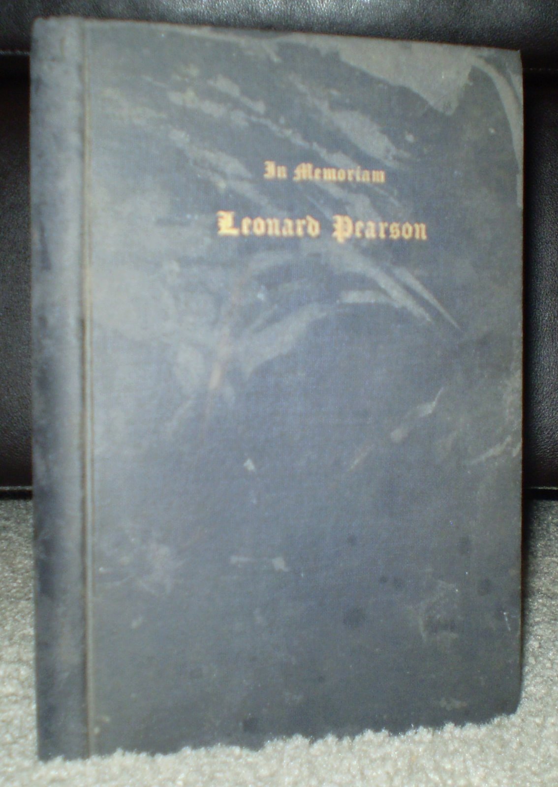 1909, 1ST ED, IN MEMORIAM LEONARD PEARSON, STATE VETERINARIAN OF PA | eBay