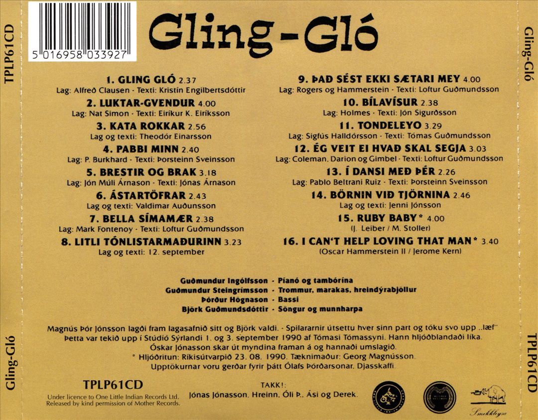 BJÖRK / GUDMUNDAR INGÓLFSSON TRIO GLING-GLÓ NEW CD 20286225669| eBay