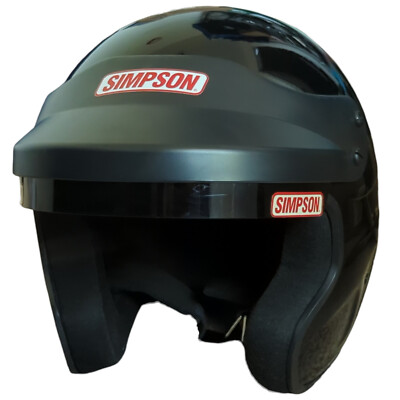 Simpson Racing Cruiser 2.0 Motorcycle/Race Helmet Black- XL - DOT/SNELL ...