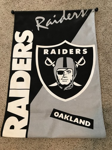 Oakland Raiders Wall Banner Hanging Wall Flag 28" x 43" | eBay