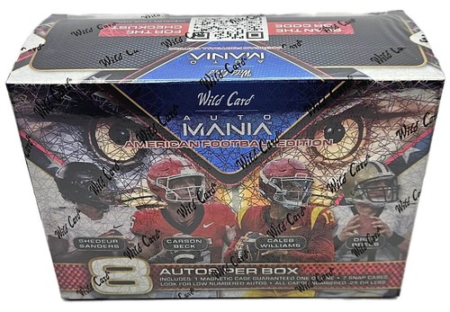 2024 Wild Card Auto Mania American Football Edition Sealed Hobby Box 8 ...