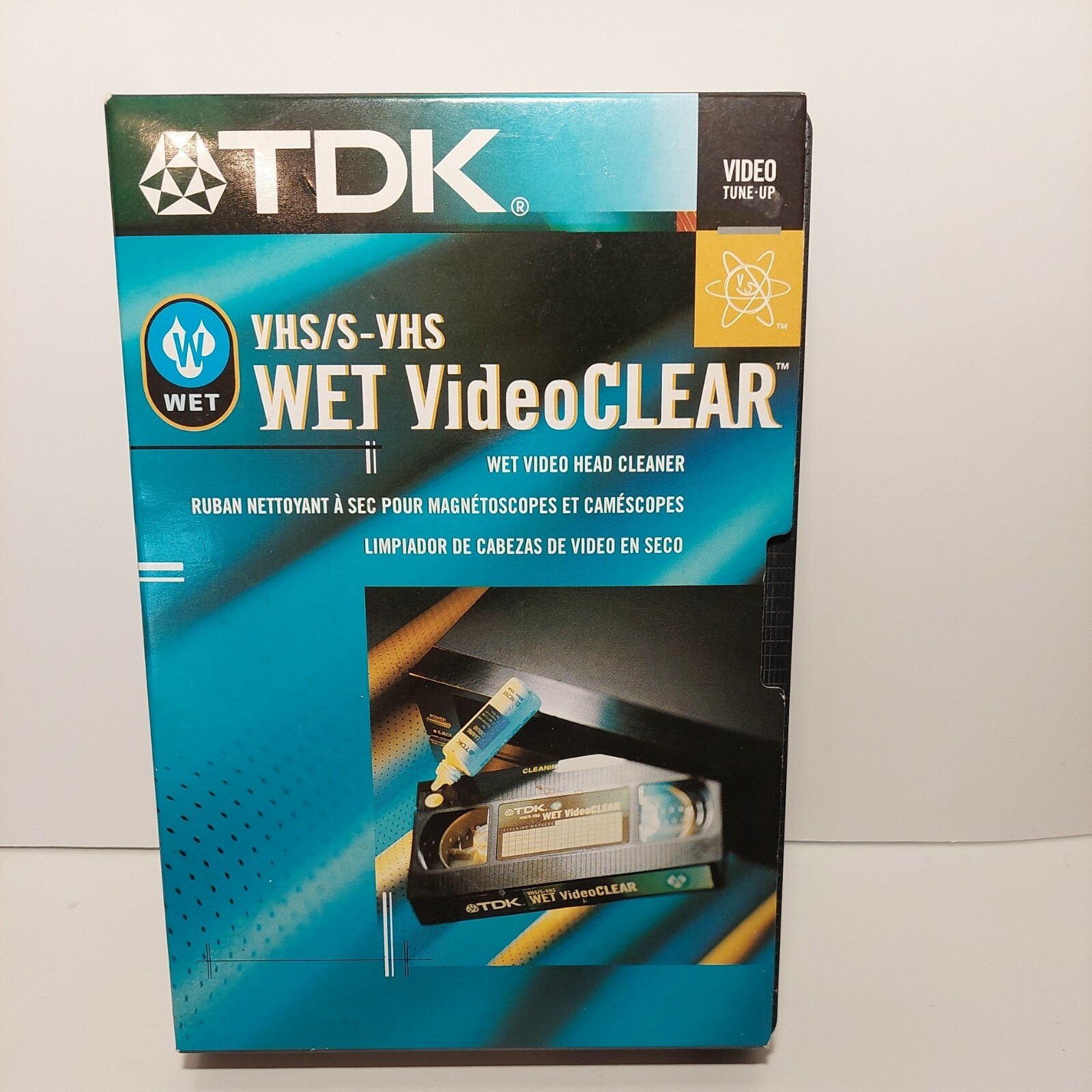 TDK VHS/S - VHS Wet Video Clear Head Cleaner with Cleaning Liquid 1998 ...