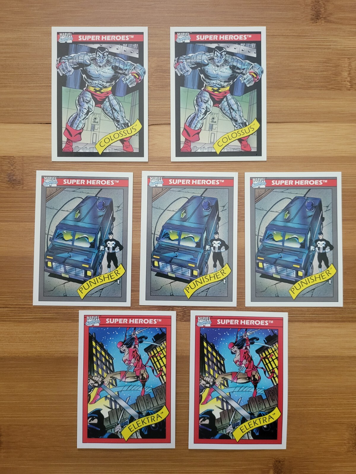 Marvel Super Heroes Cards 1990 Lot Of 7 | eBay