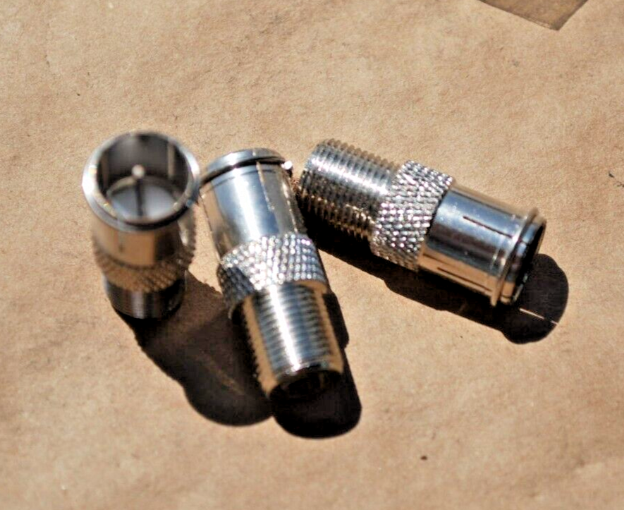 LOT 10 ASKA F FEMALE TO MALE PUSH ON ADAPTER CONNECTOR 75 OHMS PF-59 | eBay