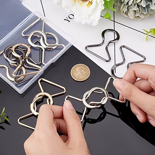 BENECREAT 6 Set 3 Colors Interlocking Metal Buckle, 2x1.6inch ...