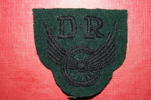 BRITISH ARMY CANADA WW2 DESPATCH RIDER DR PATCH BADGE RIFLE'S REGIMENT ...
