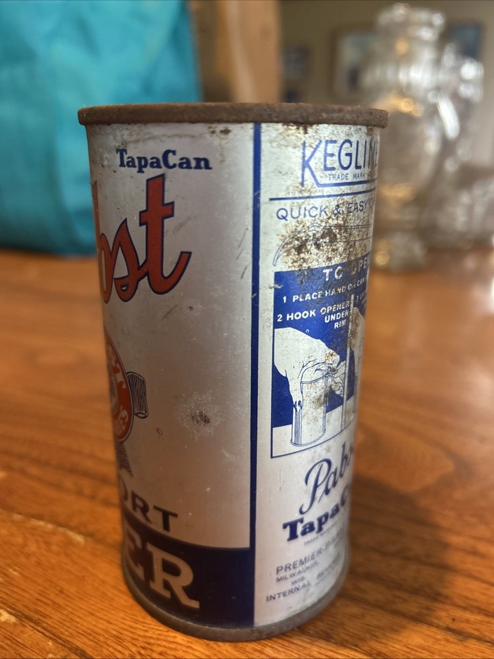 Early Pabst OI Export Flattop Beer Can Steel Milwaukee Rare Peoria ...