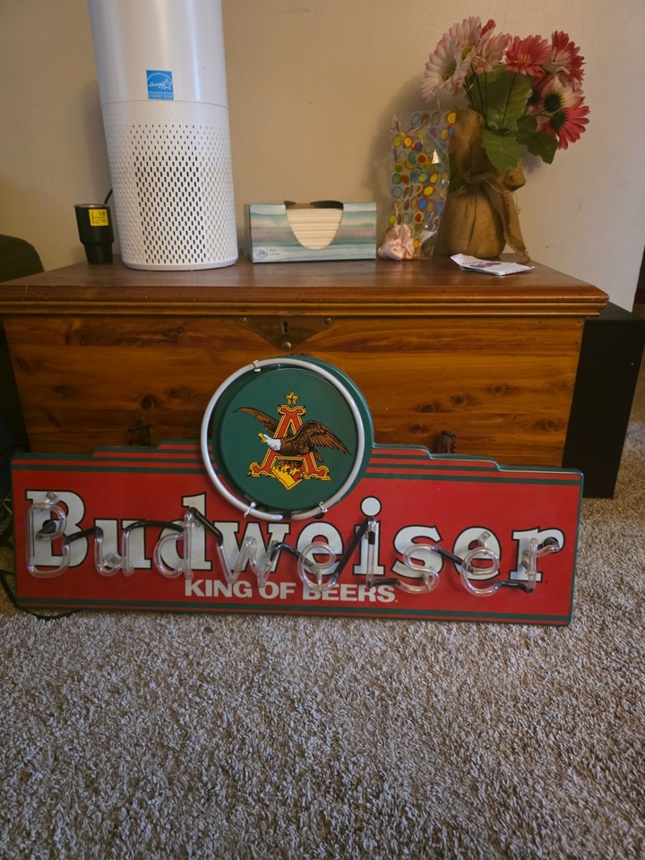 Vintage 1997 Anheuser-Busch Budweiser "King of Beers" Neon Sign | eBay