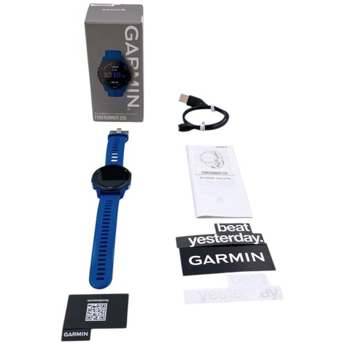 Garmin Forerunner 255 GPS Watch Blue Used Screen Scratch, Cleaned | eBay