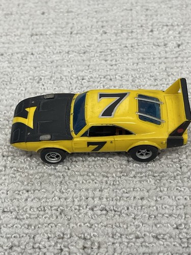 Vintage AFX Aurora Yellow & Black Dodge Daytona Charger # 7 HO Scale Slot Car | eBay