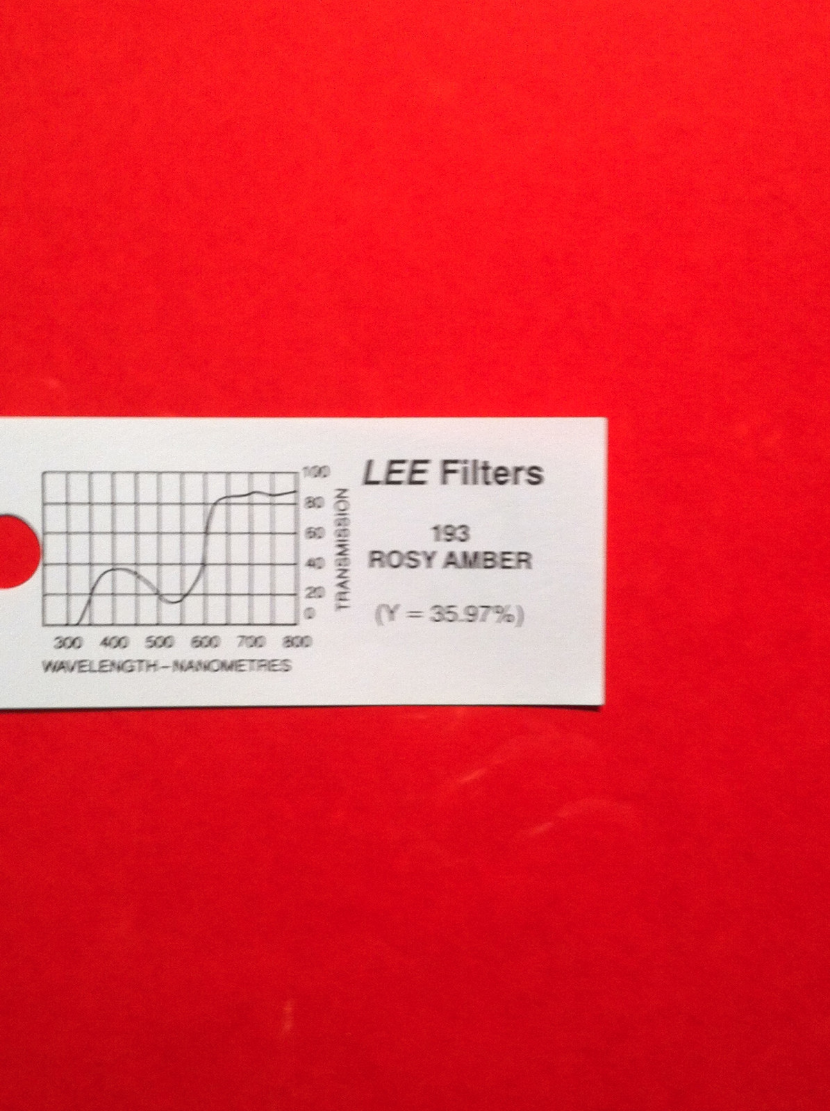 Lee Filters L193 Rosy Amber Lighting Gel Sheet 21" x 24" | eBay