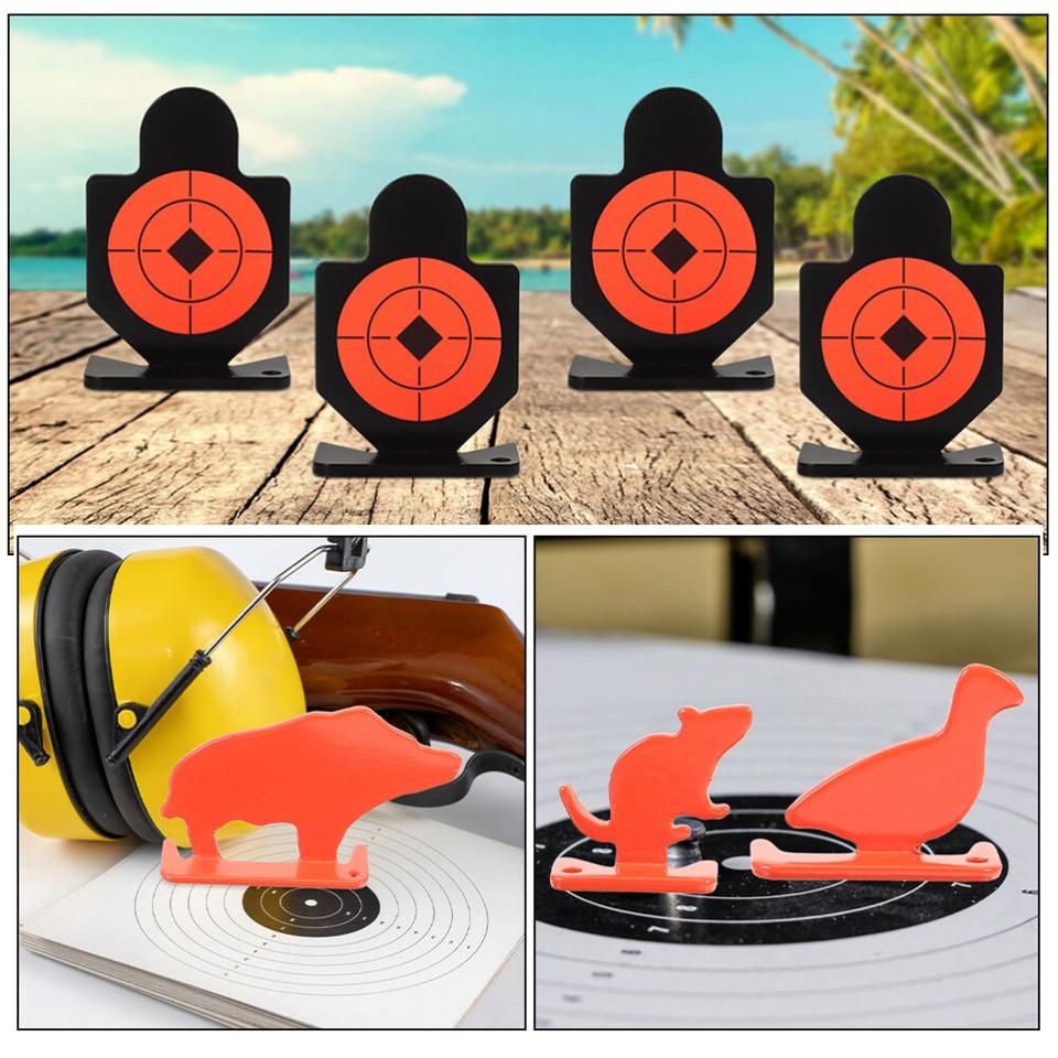 8pcs Stainless Steel Targets Small Duck Rat Pig Human Shaped Targets ...