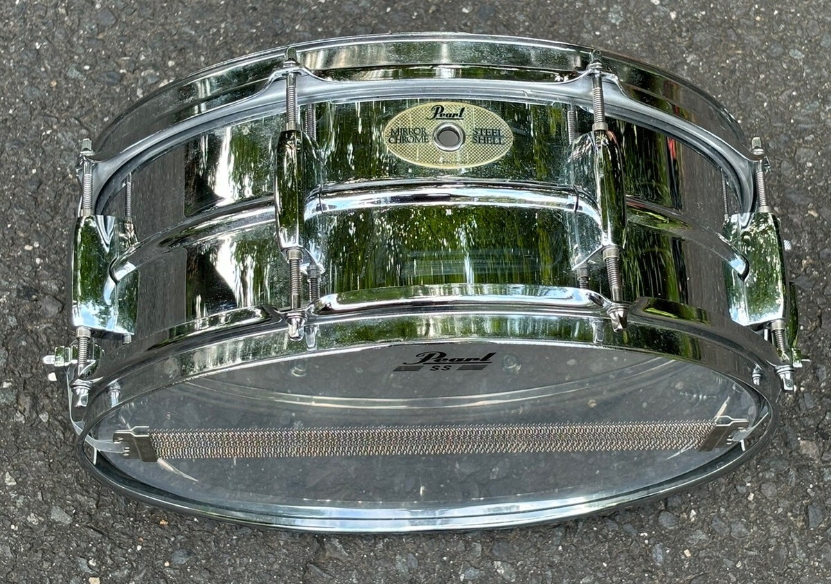 Pearl Steel Shell Snare Drum Badges Silver Badge Supraphonic Prototype