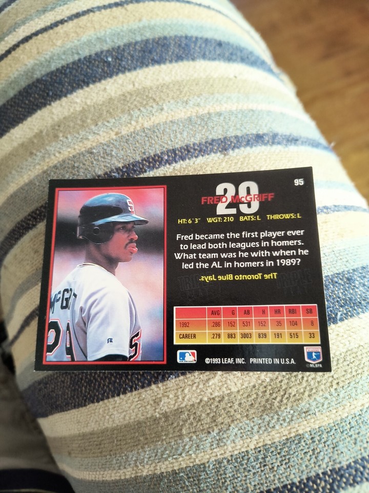FRED McGRIFF 1993 TRIPLE PLAY #95 FREE SHIP | eBay