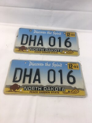 Vintage Pair Of North Dakota License Plates | eBay