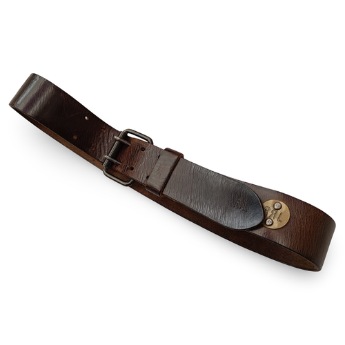 RRL Double RL Ralph Lauren Men’s Double Prong Brown Leather Belt - 105cm | eBay