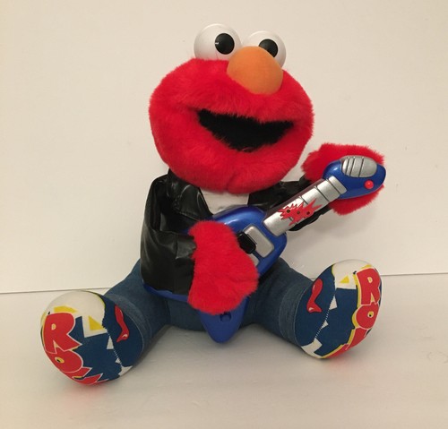 Vintage 1998 TYCO Rock N’ Roll Elmo W/Gutair And Leather Jacket Shakes ...