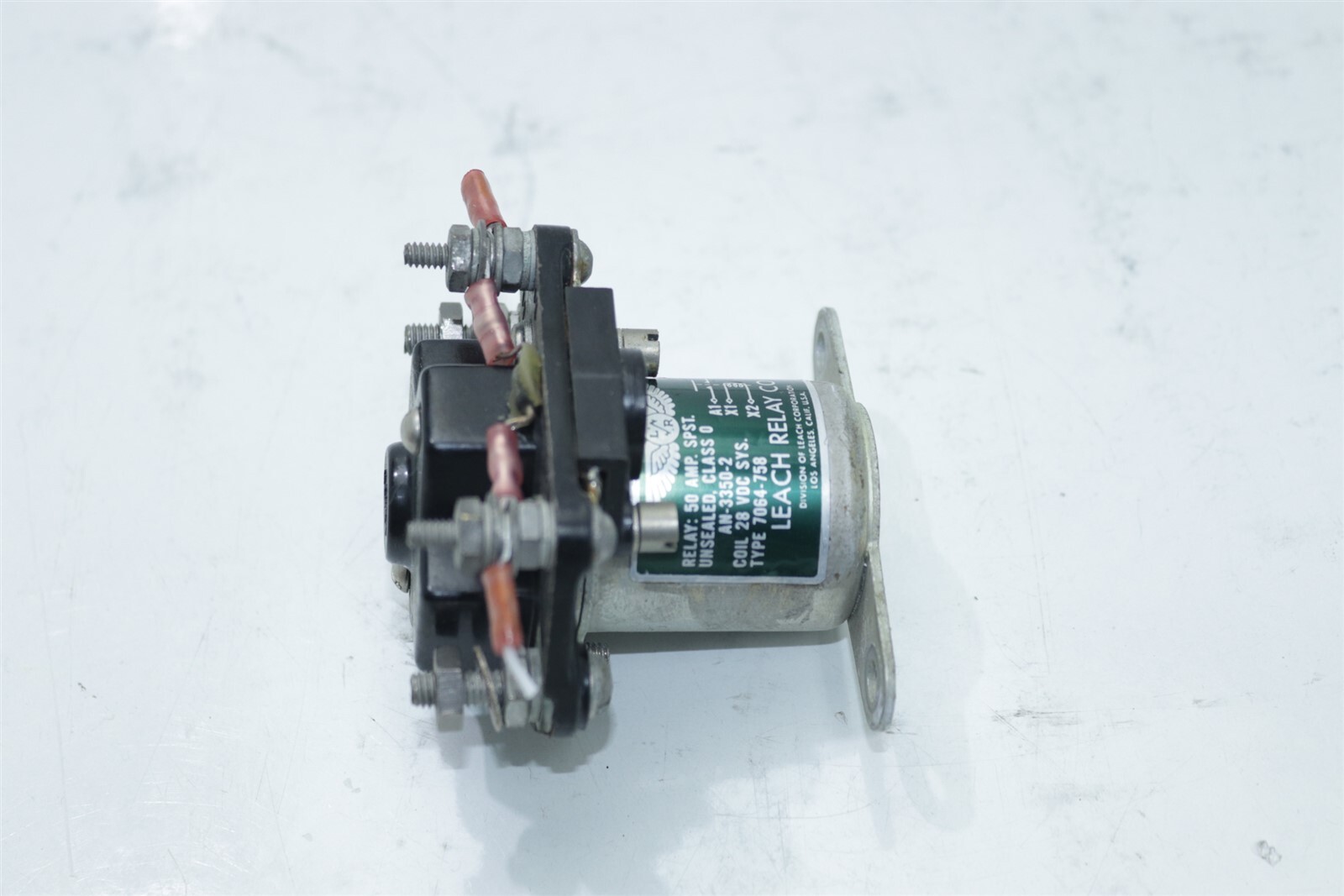 Esterline Leach AN3350-2 Aircraft Relay 7064-758 50A SPST 24-28VDC ...