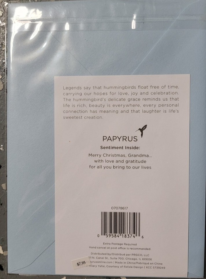 Papyrus Merry Christmas Happy Holidays Card - Brand New - Grandma | eBay