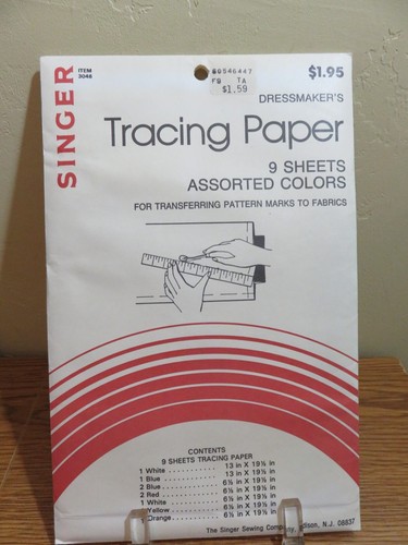 SINGER Tracing Paper UNOPENED 9 SHEETS | eBay