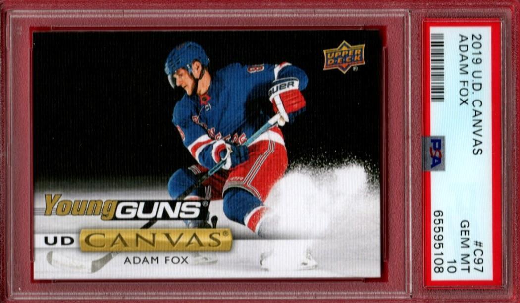 2019-20 UPPER DECK UD CANVAS ADAM FOX YOUNG GUNS ROOKIE #C97 PSA 10 RC YG GC | eBay