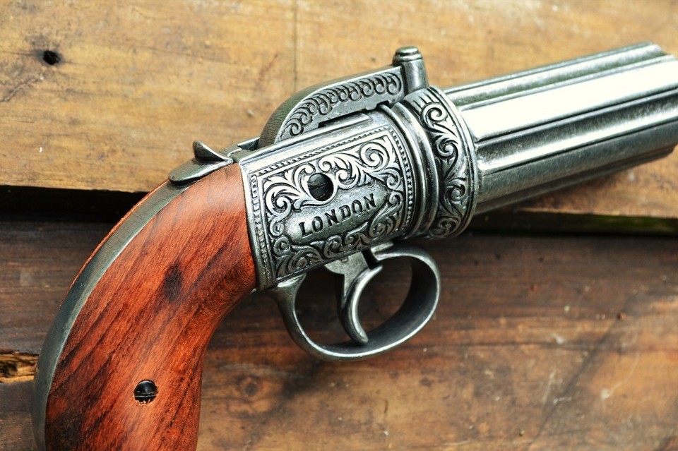 1840 Pepperbox Derringer Pistol - Civil War - Non-Firing Denix Replica ...