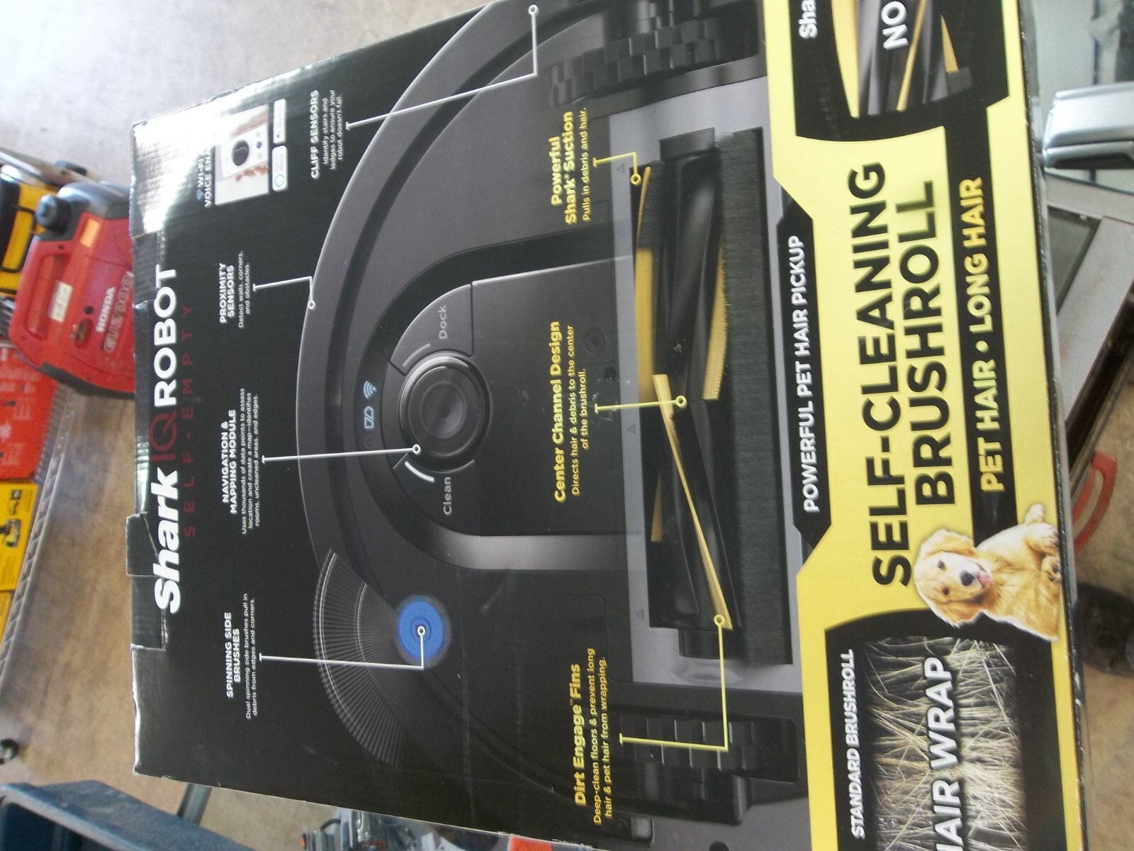 Shark RV1000S IQ Robot Vacuum Cleaner with Self-Empty Base - Black for ...