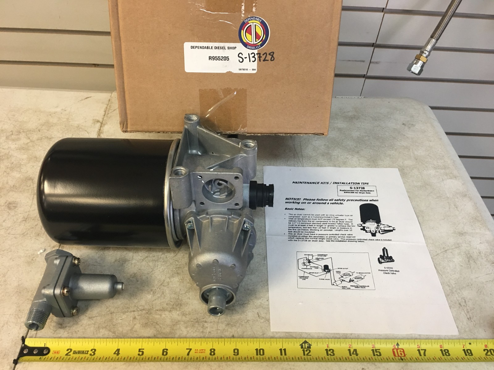 System 1200 Air Dryer Assembly S&S# S-13728 Ref Meritor R955205 Wabco ...