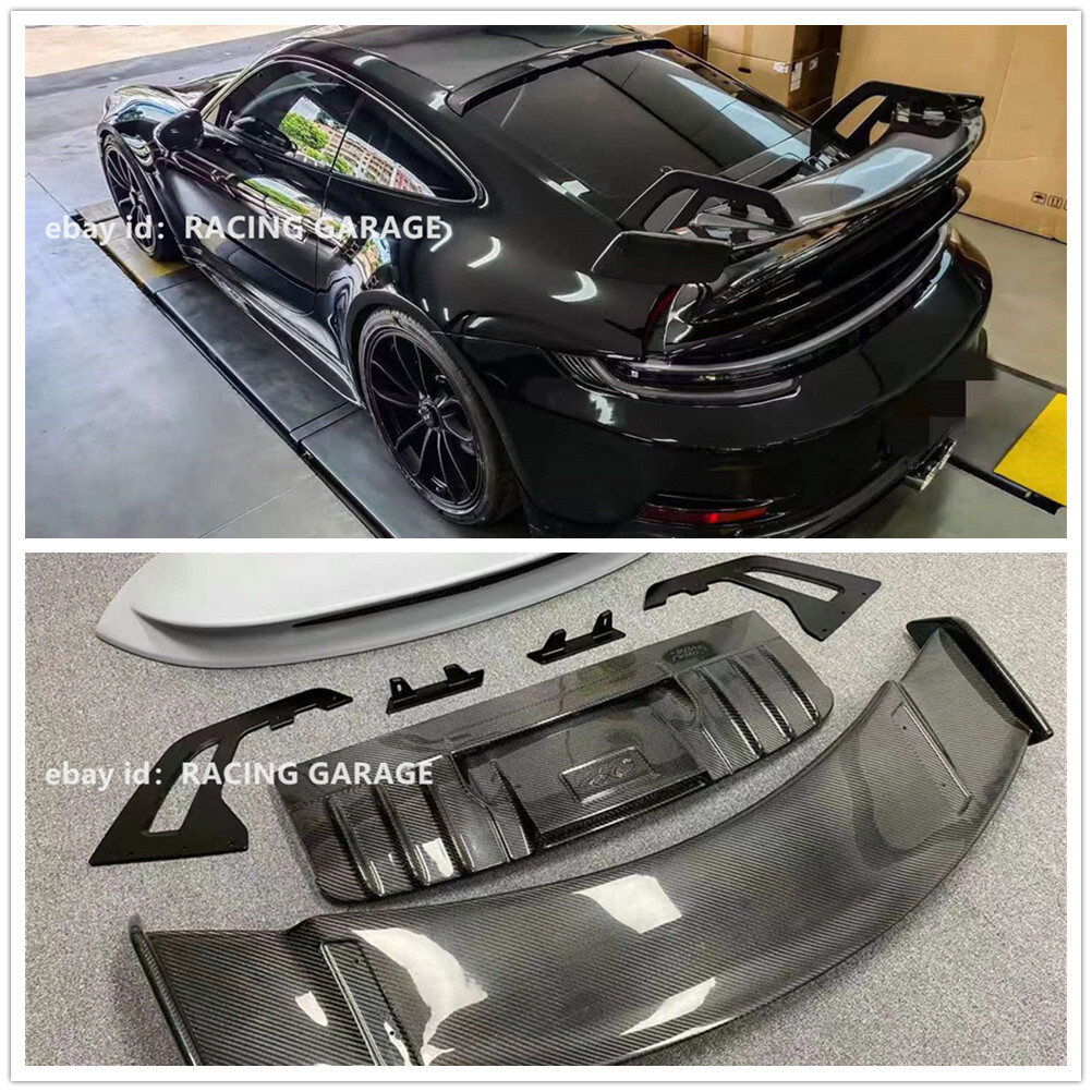 Carbon Fiber Bonnet GT3 Spoiler Side skirt Front lip Diffuser For ...