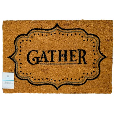 GATHER Coir Carpet 18x27 inch Indoor Outdoor Doormat Door Welcome | eBay