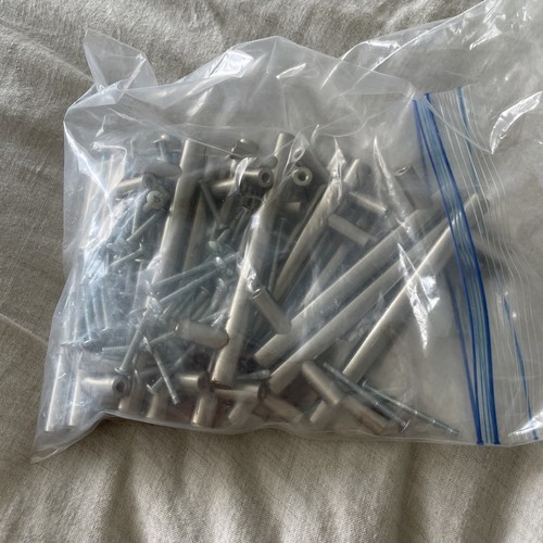 Set Of 18 Brushed Nickel Kitchen Cabinet Pulls Stainless Steel Drawer T ...